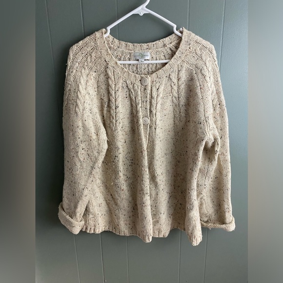 Studio Works | Sweaters | Studio Works Cream Cardigan With Two Buttons ...